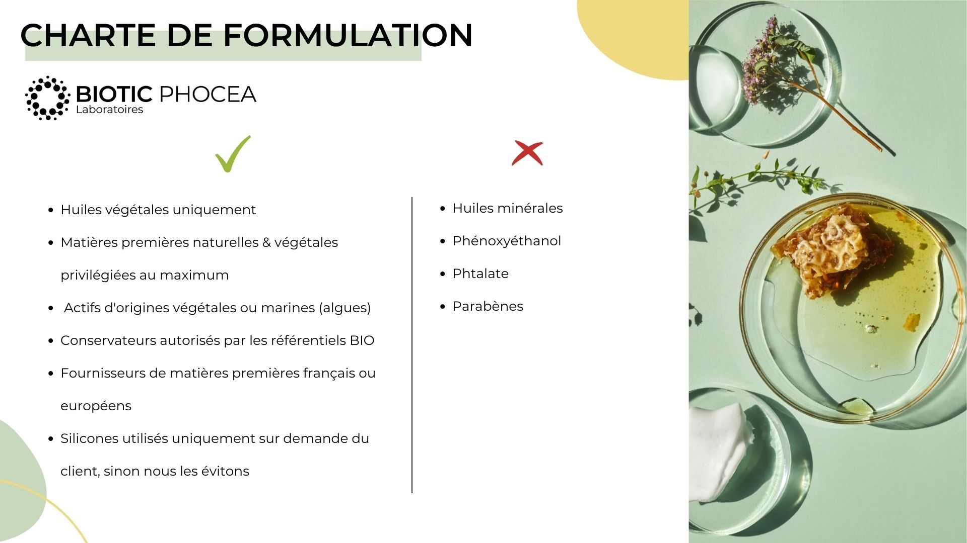 Nos formules clé en main - Laboratoires BIOTIC Phocea